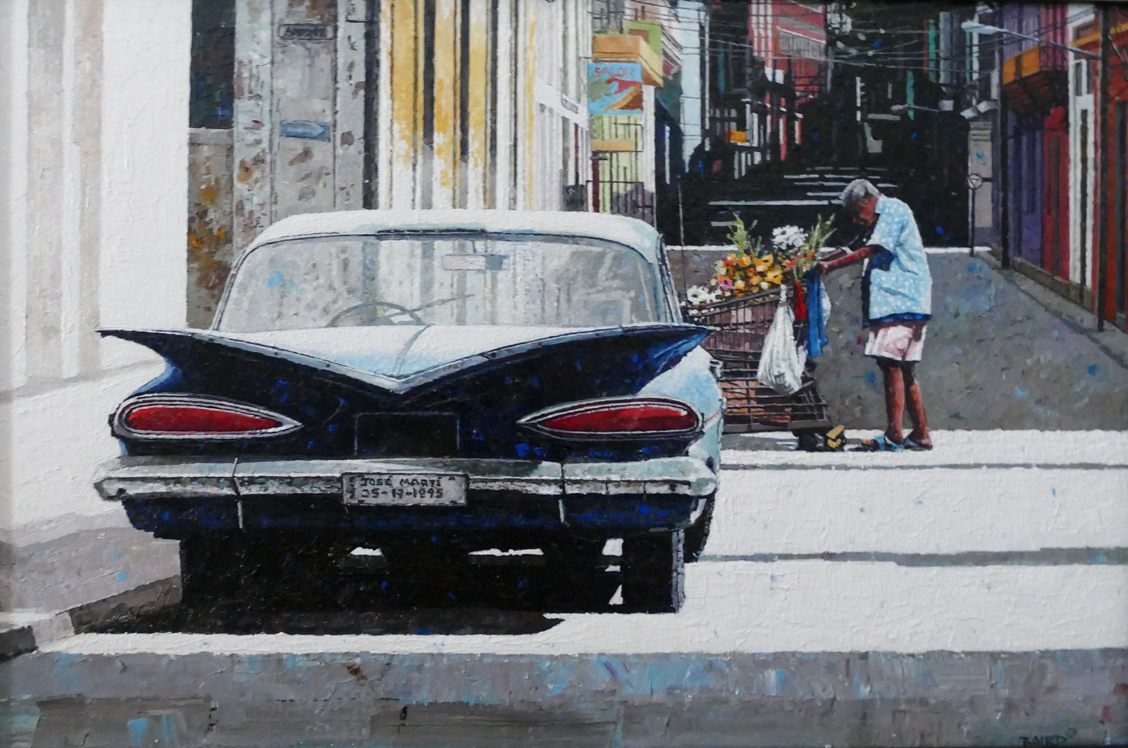 DWIGHT BAIRD Blue Fins With Flowers, 2018 - Signed – Art Wise Premium ...